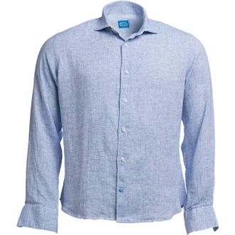 Panareha Leinenhemd für Herren Fiji Blau (XL)