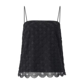 Rotate Rotate Birger Christensen, Femme, Tops, Noir, Taille: 42 FR Hauts sans manches