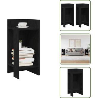 vidaXL The Living Store - vidaXL Beistelltische 2 Stk. mit Ablage Schwarz 25,5x27x60 cm
