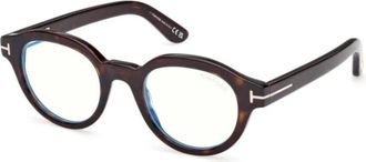 Tom Ford unisex, Accessoires, Brun, Taille: 49 MM Round Optical Frame