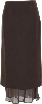 Rotate Rotate Birger Christensen, Femme, Jupes, Brun, Taille: 40 FR Midi Skirts