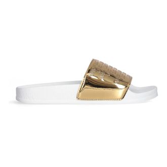 Liu Jo Spiegel wei&szlig;e goldene Sandalen mit Logo - - Shoes - Damen - Gelb - 40 EU