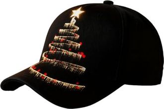 Generic Casquettes de baseball, Chapeaux de sapin de No&euml;l imprim&eacute;s | Casquette de baseball douce festive d&eacute;contract&eacute;e | Pour adolescents hommes f&ecirc;te anniversa