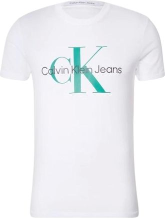 Calvin Klein Homme, Tops, Blanc, Taille: XL T-shirt iconique
