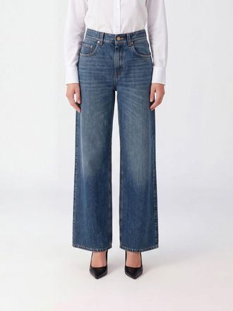 Brunello Cucinelli Wide-Leg-Jeans mit hoher Taille und Monili-Detail aus Denim