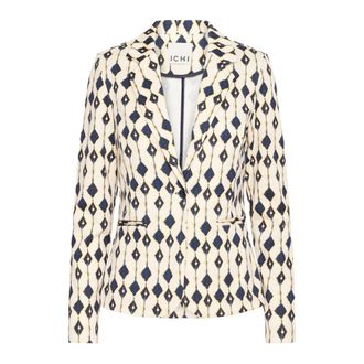 Ichi Ichi, Femme, Vestes, Beige, Taille: 40 FR Blazer Eclipse Ikat Aop