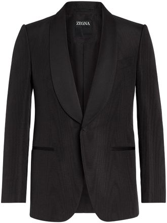 Ermenegildo Zegna single-breasted silk blazer - Noir