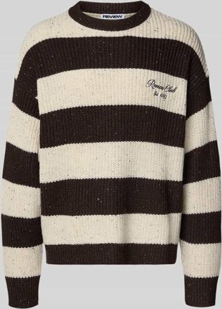 Review Strickpullover mit Label-Stitching