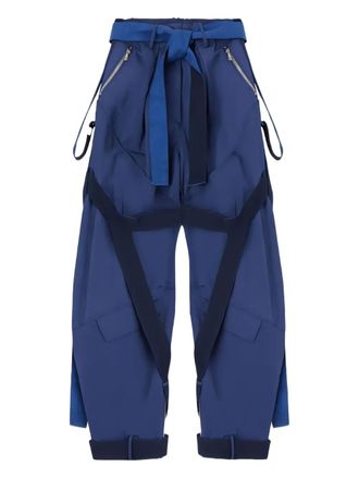 The Attico pantalon &agrave; taille haute - Bleu