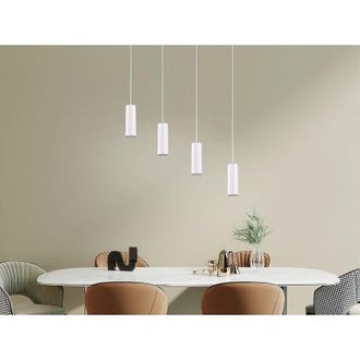 Bigbuy Pendelleuchte marley 4-flammig Metall Weiß, Breite 75cm