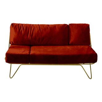 Honor&eacute; Canap&eacute; Croisette, structure dor&eacute; mat epoxy, velours Honor&eacute;