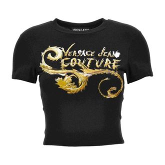 Versace Jeans Couture T-Shirts und Polos - - Tops - Damen - Schwarzk - 2XS