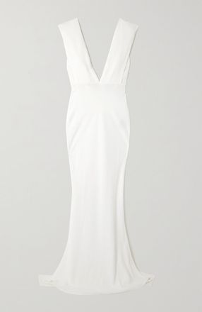 16Arlington Sina Robe Aus Cr&ecirc;pe Mit Cape-effekt - Wei&szlig;