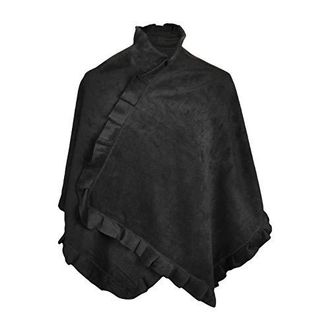 Toutacoo Poncho Cape Polaire - Poncho Femme - Couleur 01-Noir