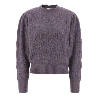 Isabel Marant Celestine Gestrickter Alpaka-Melange-Pullover - - Knitwear - Damen - Lila - XS