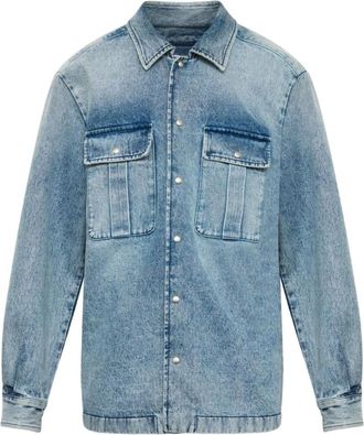 Maison Margiela Homme, Chemises, Bleu, Taille: L Chemise en jean &agrave; manches longues