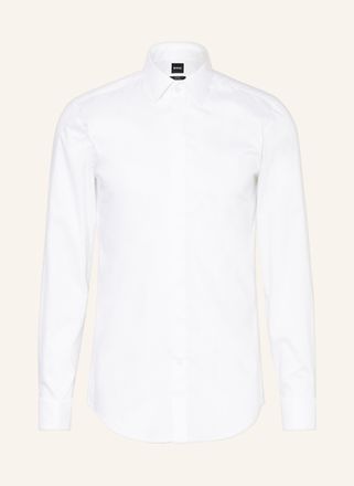 HUGO BOSS Hemd Hank Slim Fit Mit Umschlagmanschette weiss