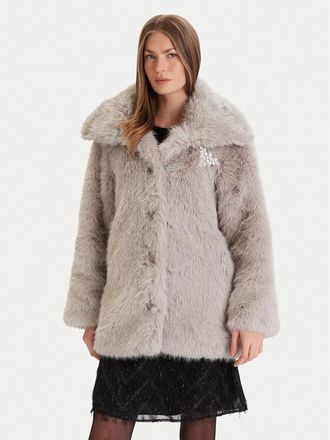 Only Pelzmantel Ashia 15356621 Grau Regular Fit