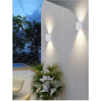 Trade Shop Applique Double Led Cob 12w External White Light 4000k 3000k 6500k Es46