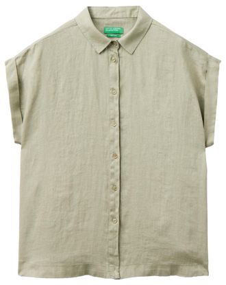 Benetton Hemd, Armeegrün 0w9, Medium