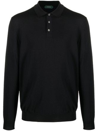 Zanone polo en laine vierge - Noir