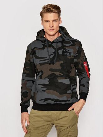 Alpha Industries Alpha Industries Sweatshirt Print Camo 178318C Grau Regular Fit