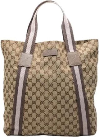 Gucci Pre-owned Canvas Tote Bag - - Pre-owned - Damen - Beige - ONE SIZE