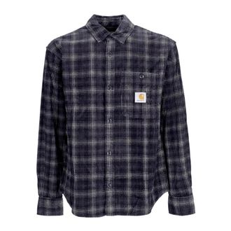 Carhartt Work in Progress Kariertes Langarmhemd aus Samt - - Shirts - Herren - Blau - M