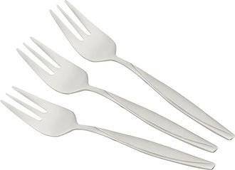 Stanley Rogers Kuchengabel HARVARD, hochwertige Gabel aus rostfreiem Edelstahl, unverzichtbare Obstgabel mit schwungvoll-edlem Design für den Heimgebrauch (Farbe: Si