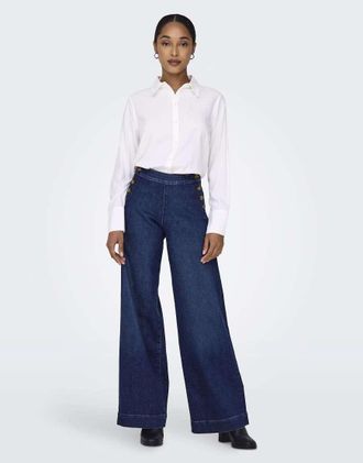 Only Jean ample - Bleu moyen fonc&eacute;