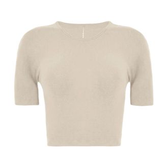 Wolford Femme, Tops, Beige, Taille: 38 FR Crop top &agrave; col rond