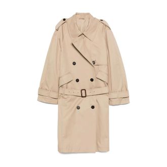 The Attico Beiger Zweireihiger Trenchcoat - - Coats - Damen - Beige - XS