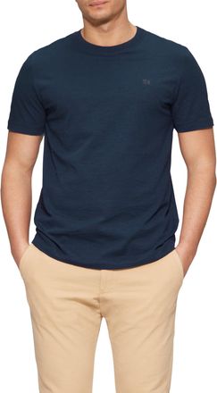 s.Oliver T-Shirt mit Flammgarnstruktur und Logo-Print