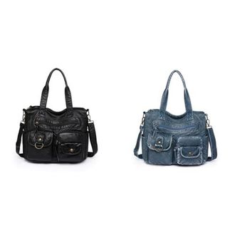 Generic Sac de moto Punk femme fourre-tout capacite avec multi-poches Y2K, sac &agrave; main &agrave; poign&eacute;e sup&eacute;rieure &eacute;l&eacute;gant