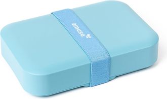 Amuse Society A-000004 Große Lunchbox / Brotdose in kompakter Größe für Schulranzen und Tornister, blaue Kinderbrotdose, Brotbüchse, Jausenbox, Bento Box Kinder