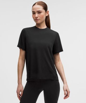 lululemon T-Shirt Fast and Free Bandes perfor&eacute;es pour Femmes - Taille XL