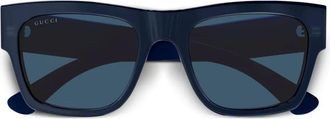 Gucci lunettes de soleil &agrave; monture carr&eacute;e - Bleu