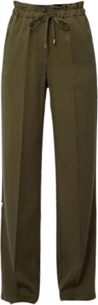 Liu Jo Femme, Pantalons, Vert, Taille: 42 FR Wide Pantalons