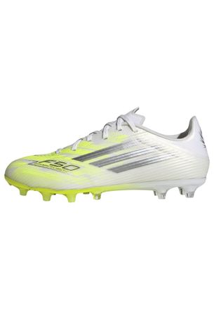 adidas Damen F50 SPARKFUSION League Low Firm Ground/Artificial Ground Football Boots Womens, FTWR White/Iron met./hi-Res Yellow, 46 2/3 EU