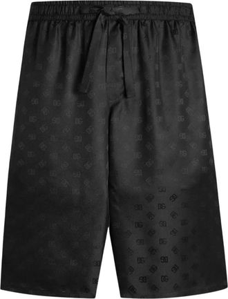 Dolce & Gabbana Homme, Shorts, Noir, Taille: 2XL Pantalon jacquard logo