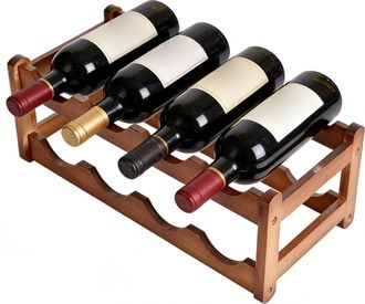 Generic Holz Weinregal | 2-Etagen Raumsparendes Ordnungssystem,Weinaufbewahrungsregale | F&uuml;r Familie Freunde M&auml;nner Frauen Hochzeit Feiertag Indoor Zuhause