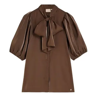 JOSH V Femme, Blouses et Chemises, Brun, Taille: 38 FR Sylvia Robe &Eacute;l&eacute;gante Marron Fonc&eacute;