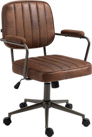 Clp B&uuml;rostuhl Natrona I Ergonomisch H&ouml;henverstellbarer Schreibtischstuhl I 360 Grad Drehbar Mit Wippfunktion Gepolstert Und Leichtlaufrollen, Farbe:Cognac