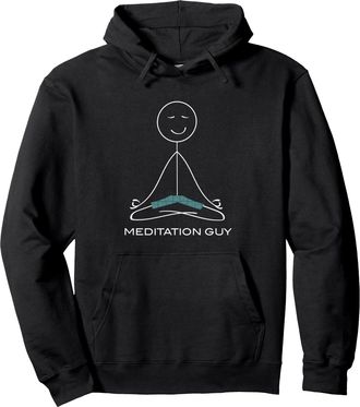 Whyitsme Design Lustige M&auml;nner, Meditation, Typ, Jungen, Achtsamkeit, meditieren Pullover Hoodie