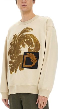 Dries Van Noten Cotton Print Sweatshirt - Beige