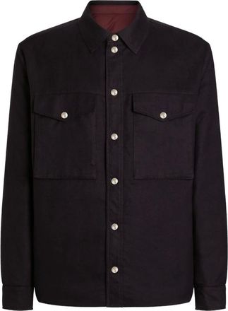 Dolce & Gabbana Homme, Vestes, Noir, Taille: XL Veste Chemise R&eacute;versible