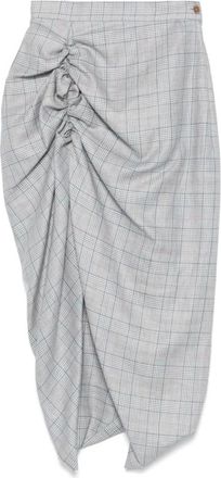 Vivienne Westwood Femme, Jupes, Gris, Taille: 46 FR Jupe Rouge &agrave; Carreaux