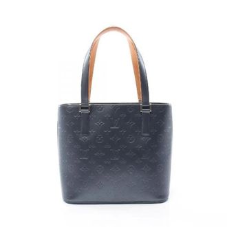 Louis Vuitton Sac &agrave; main pr&eacute;-poss&eacute;d&eacute; Stockton Monogram Mat - Femme - Pre-owned - Bleu - Taille: ONE Size