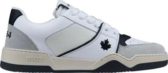 Dsquared2 Homme, Chaussures, Blanc, Taille: 43 EU Leather Baskets