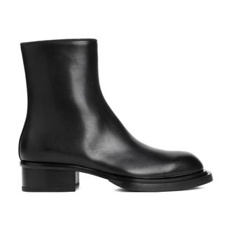 Alexander McQueen Schwarze Stiefeletten Runde Spitze Rei&szlig;verschluss - - Shoes - Herren - Schwarzk - 40 EU
